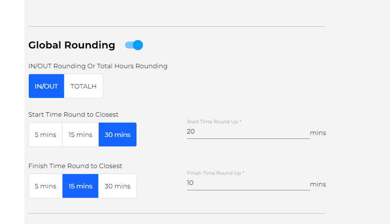 Apply Global Rounding