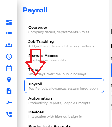 Where to Set Payroll Codes