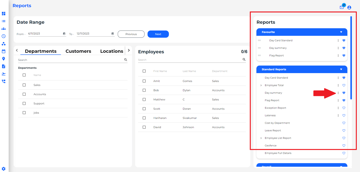 Reports Page Overview