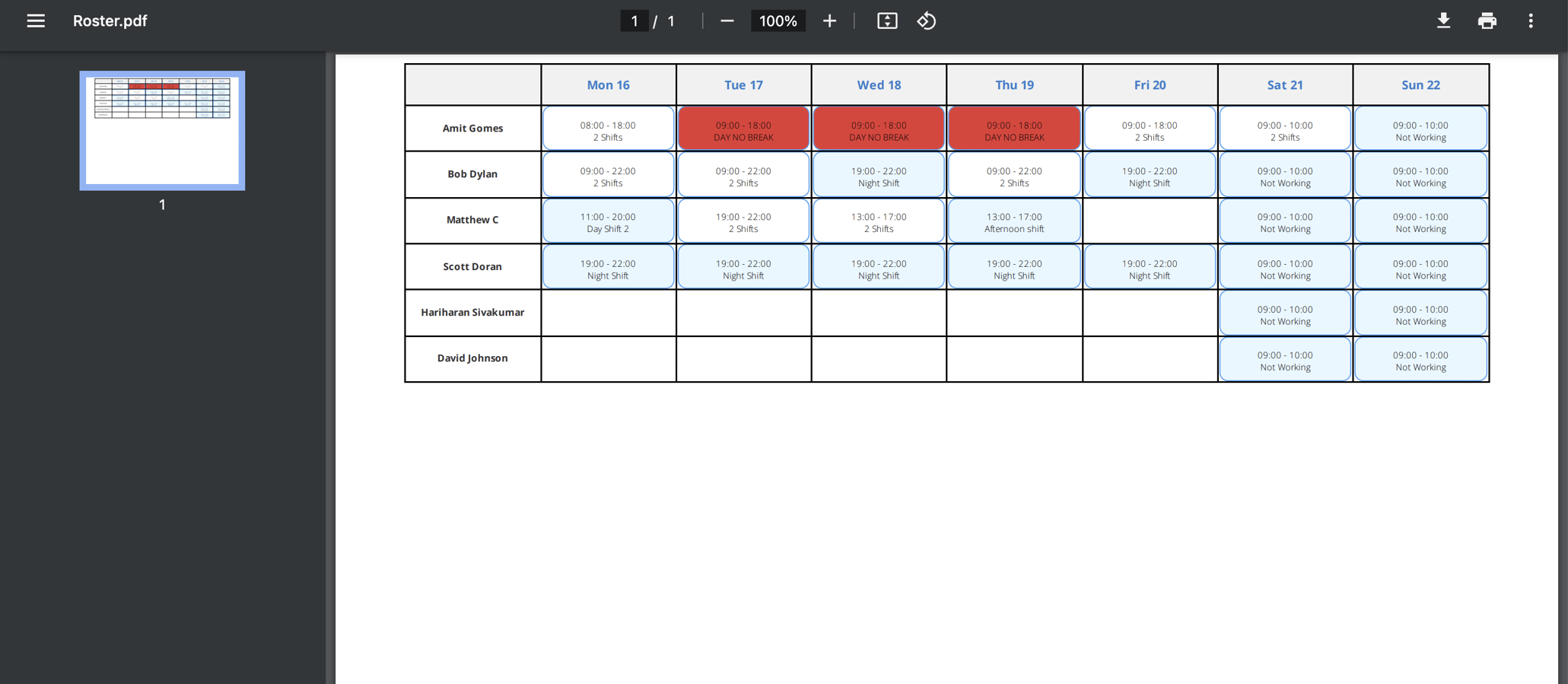 How to export Roster