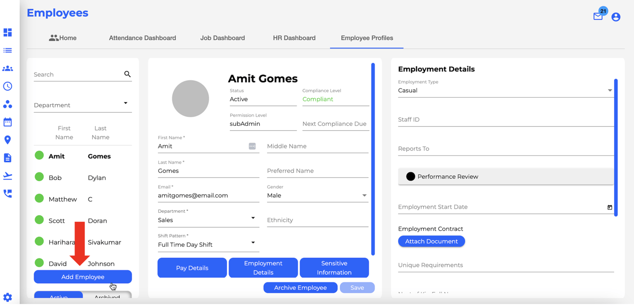 Adding New Employees