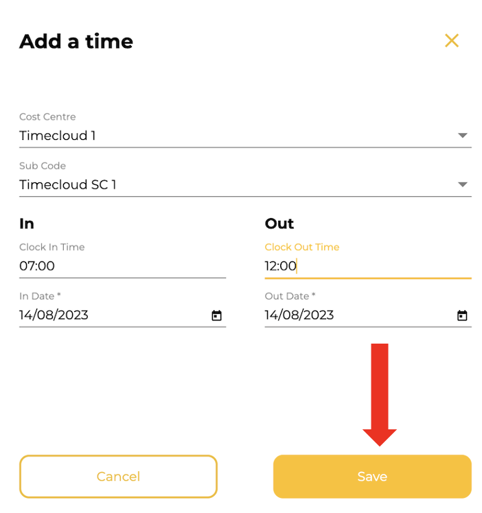 Add and Remove Attendance Times