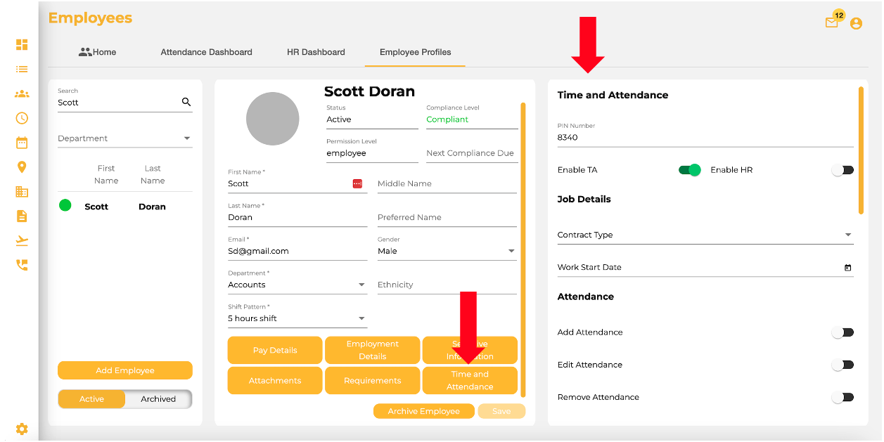 Employees Page Overview